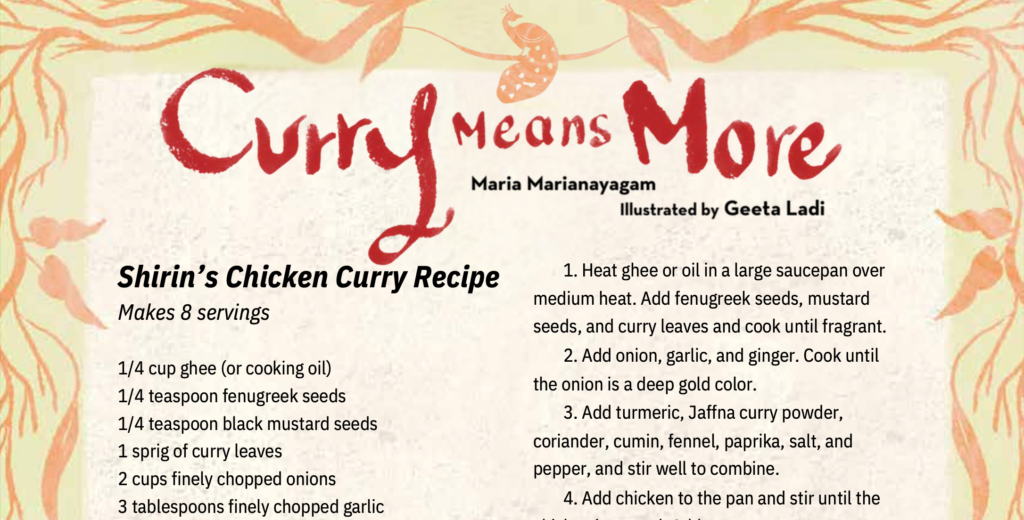 CURRY MEANS MORE Activity Sheet - Astra Publishing House